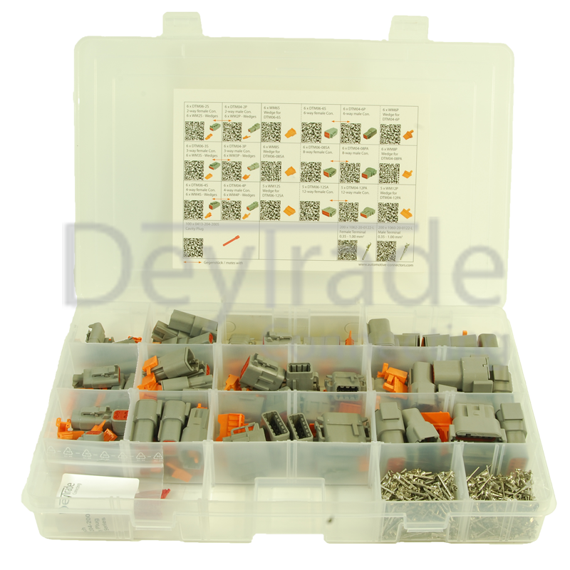 Deutsch DTM-Set with Stamped and Formed Terminals 0.35 - 1.00 mm2